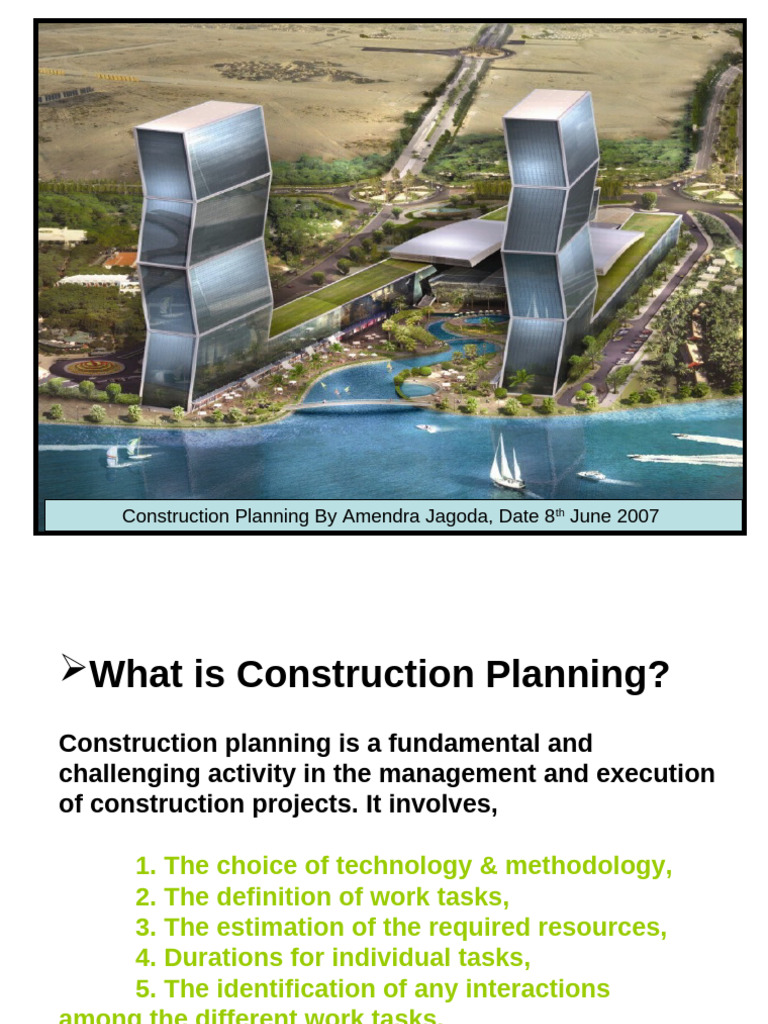 What Is Construction Planning | PDF