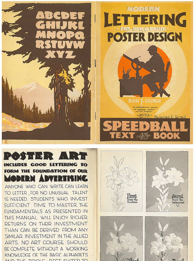 Speedball Modern Lettering For Pen Brush Poster Design | PDF