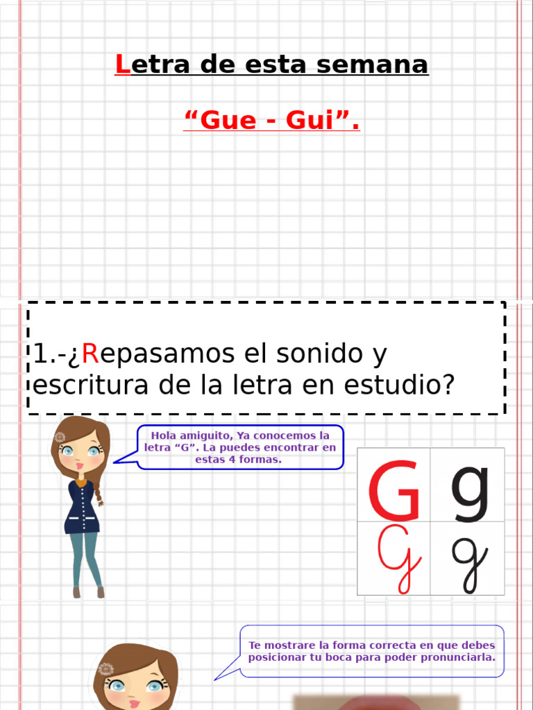 Clase lenguaje letra gue gui | PDF