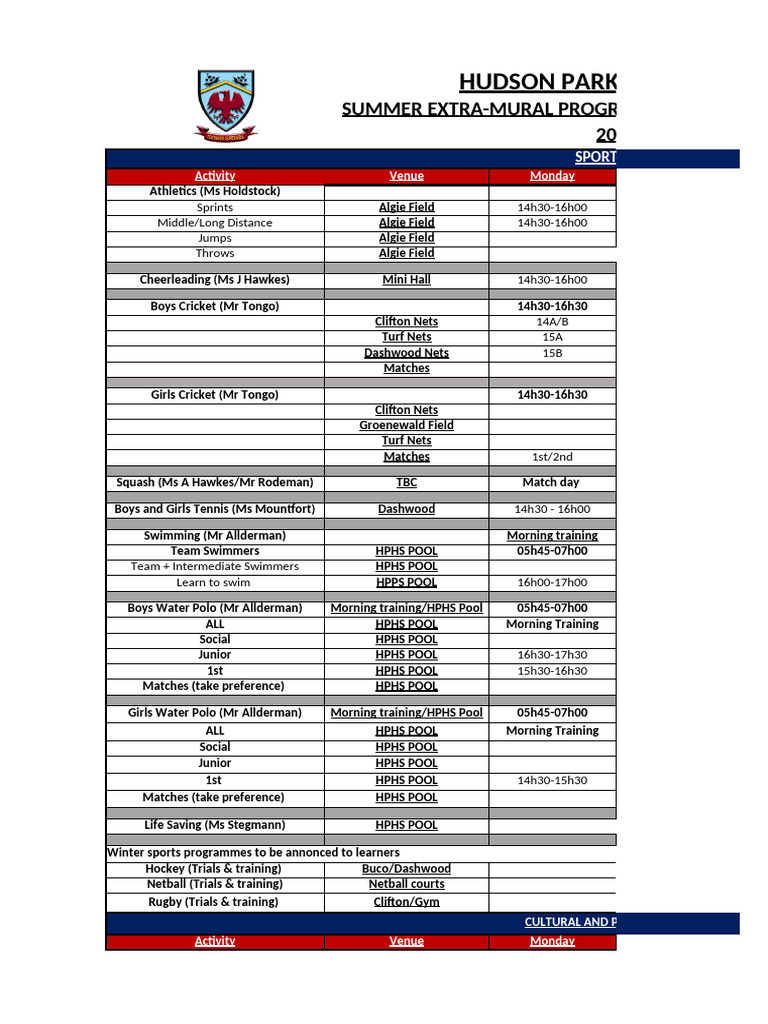 Extra Mural Program Summer 2024 Term 1 | PDF