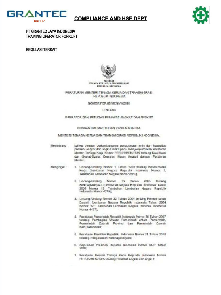 Pdf Materi Pelatihan Operator Forklift Compress Pdf