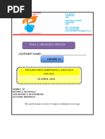 Unprepared Speech Topics Grade 10 | PDF | Human Communication