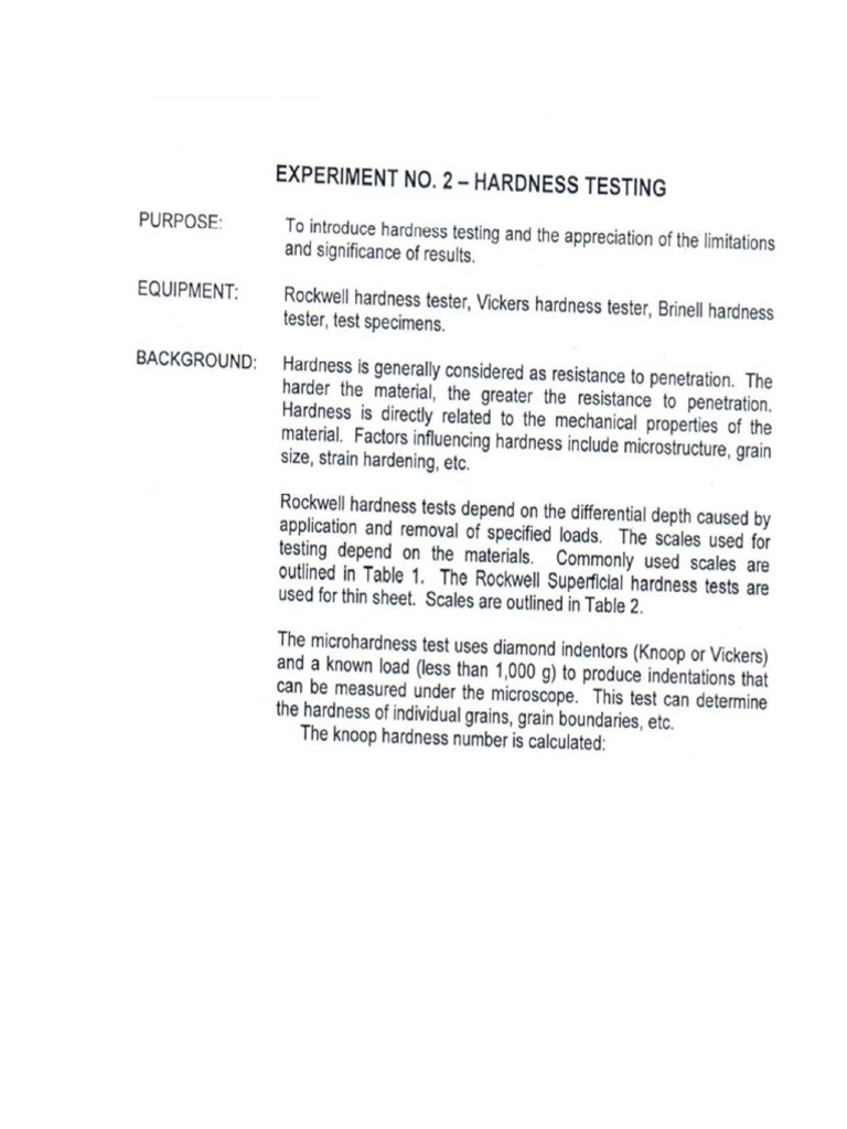 Lab 2-Hardness Testing | PDF