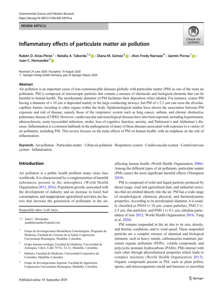 37-Air Pollution Review Enviromental 2020 | PDF