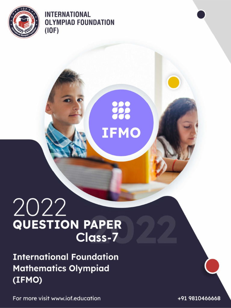 IFMO Class 7 2022 Question Paper | PDF