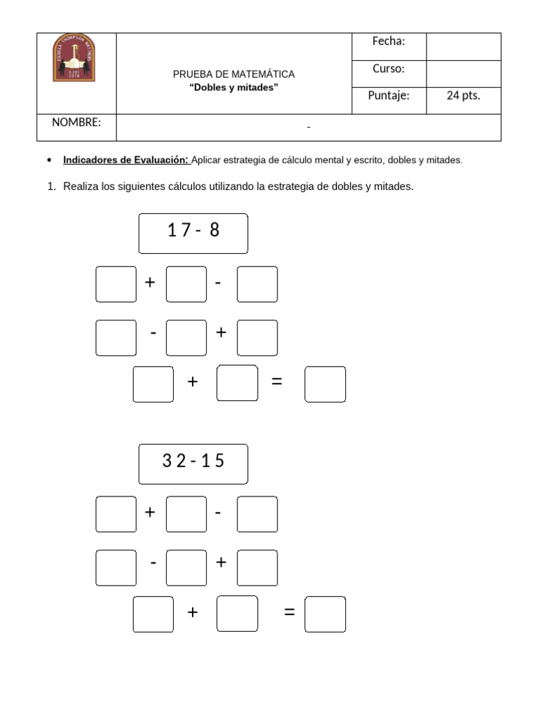 Estrategias de Dobles y Mitades en Matemáticas | PDF