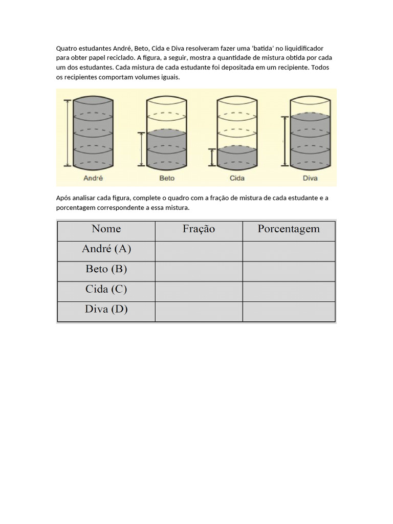 Ativ Diagnostica 6 7ano | PDF