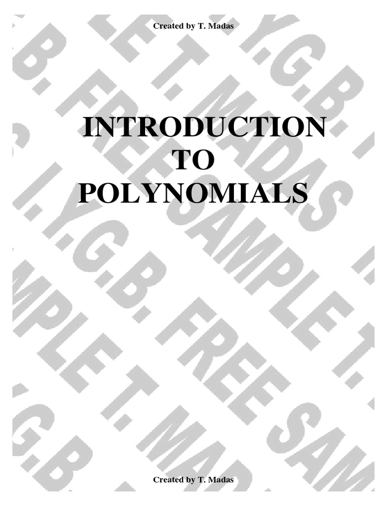 Polynomials Practice Intro | PDF | Equations | Computational Science