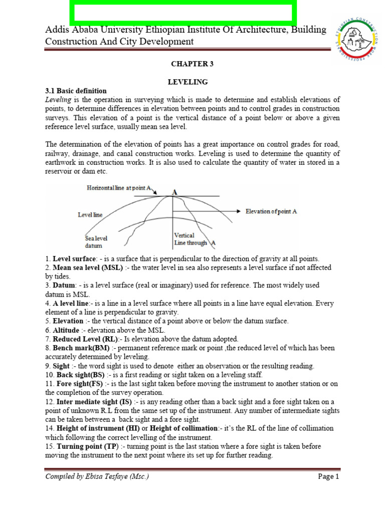 Chapter 3 Levelling @etconp | PDF