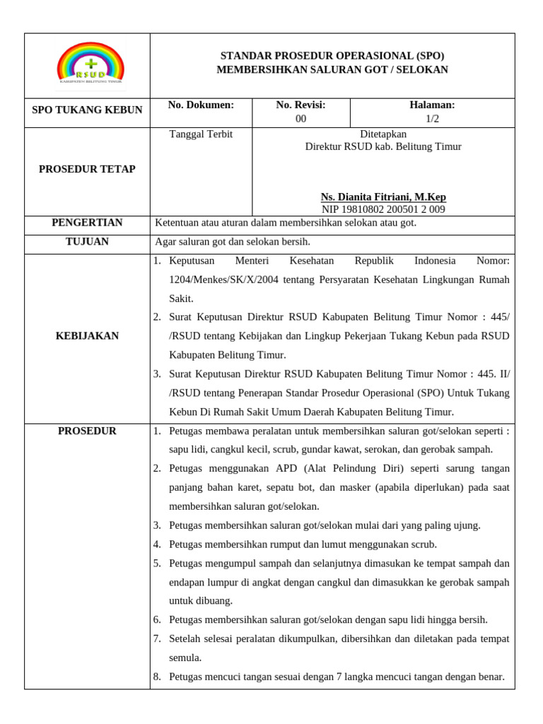 Spo Membersihkan Saluran Got - Selokan | PDF