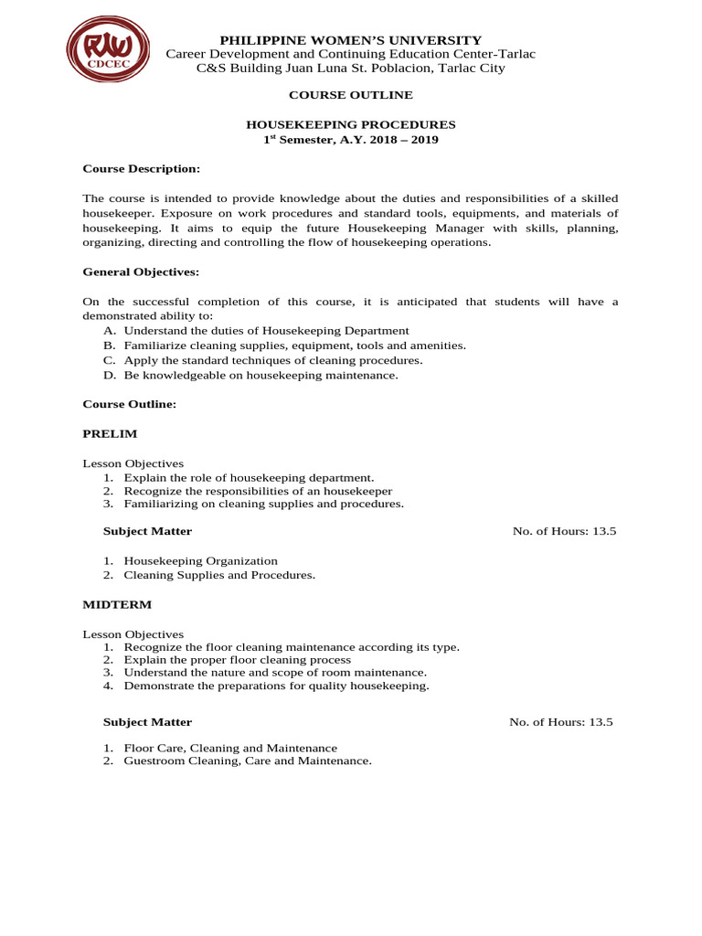 Course Outline - HK | PDF