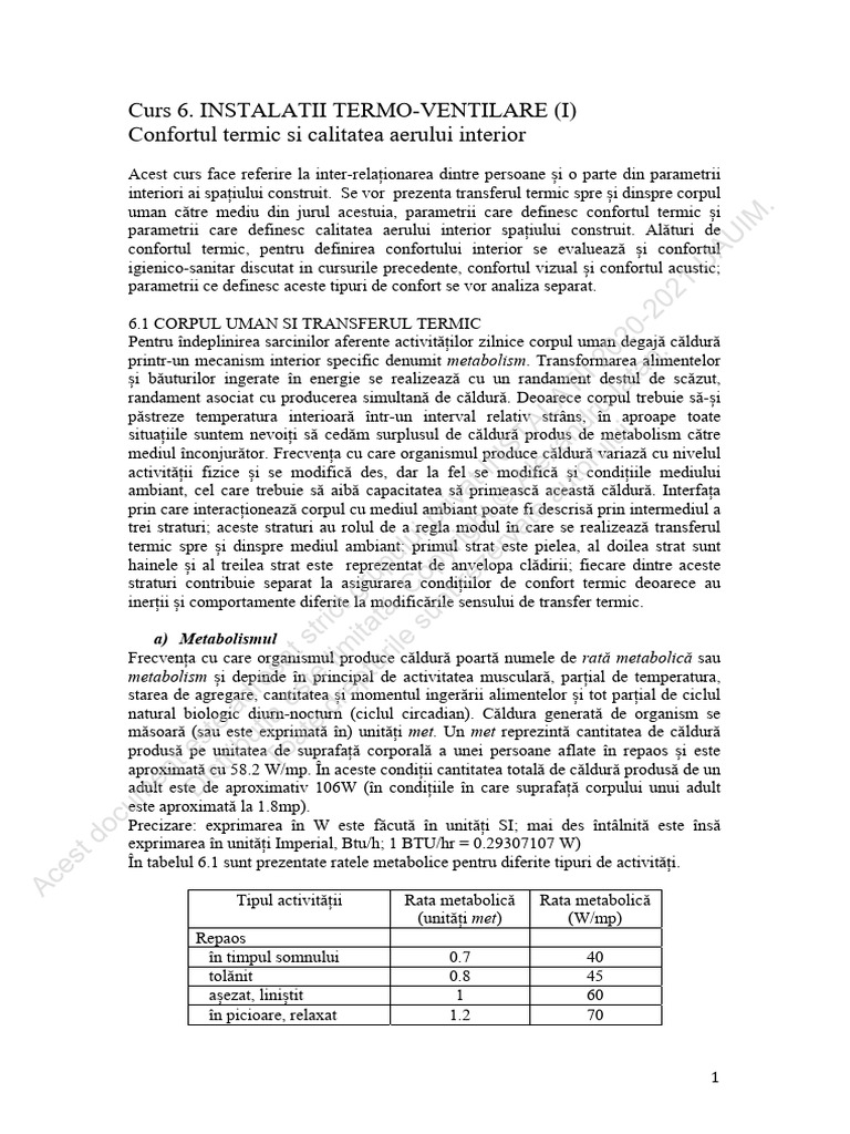 Curs 6 – An III – Arhitectura | PDF