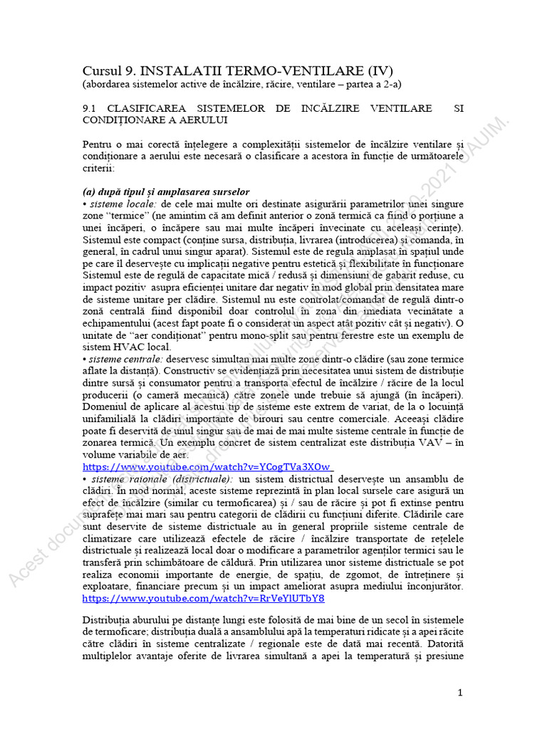 Curs 9. - An III - Arhitectura | PDF