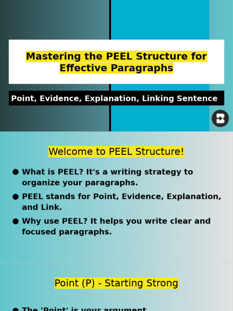 PEEL Writing Guide for Students | PDF | Cognition | Career & Growth