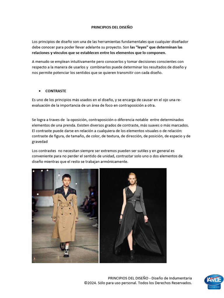Principios Del Diseño - Diseño de Indumentaria | PDF