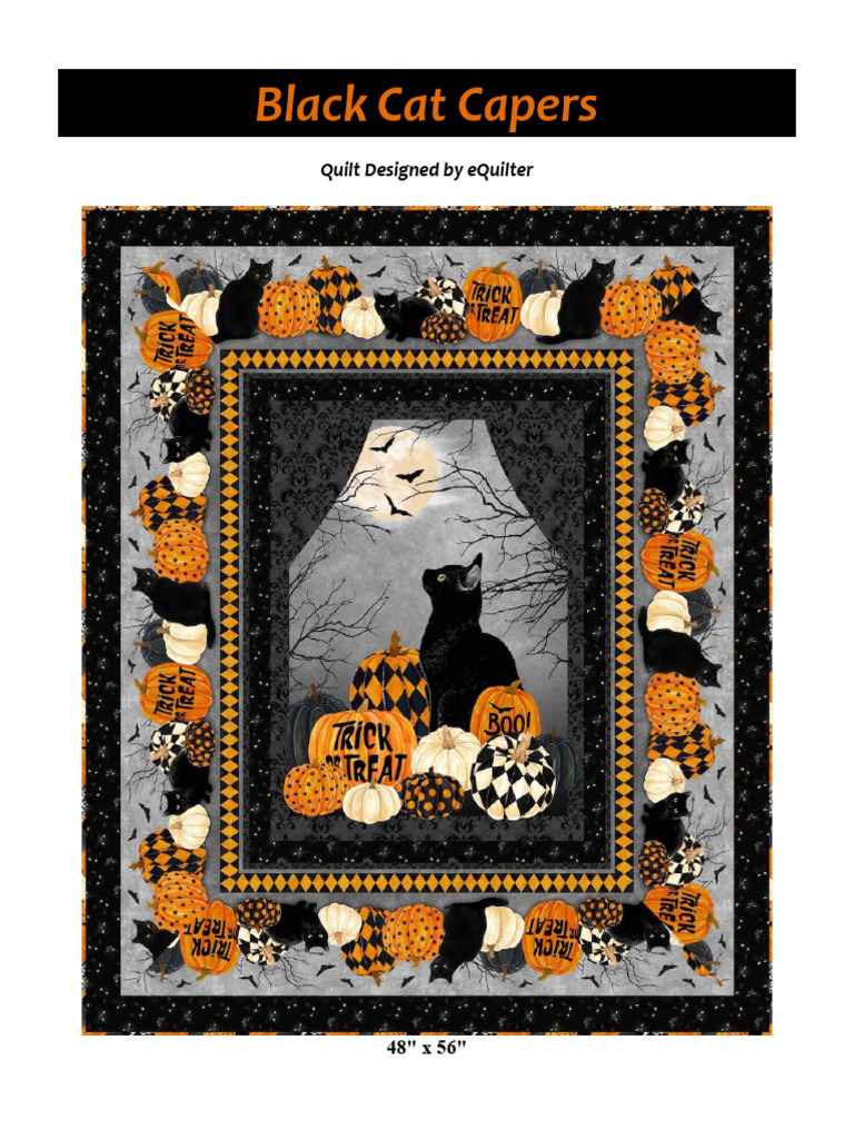 Black Cat Capers Pattern | PDF