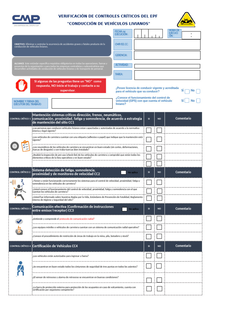 LISTAS DE VERIFICACIÓN EPFs | PDF