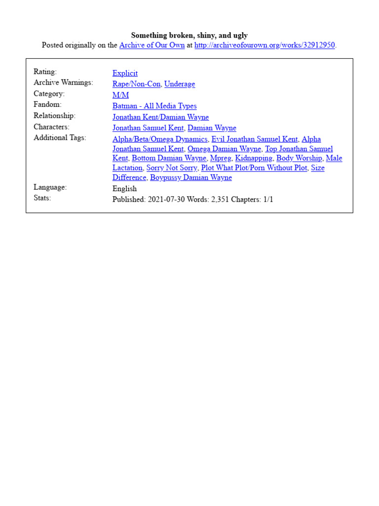 Something Broken Shiny | PDF