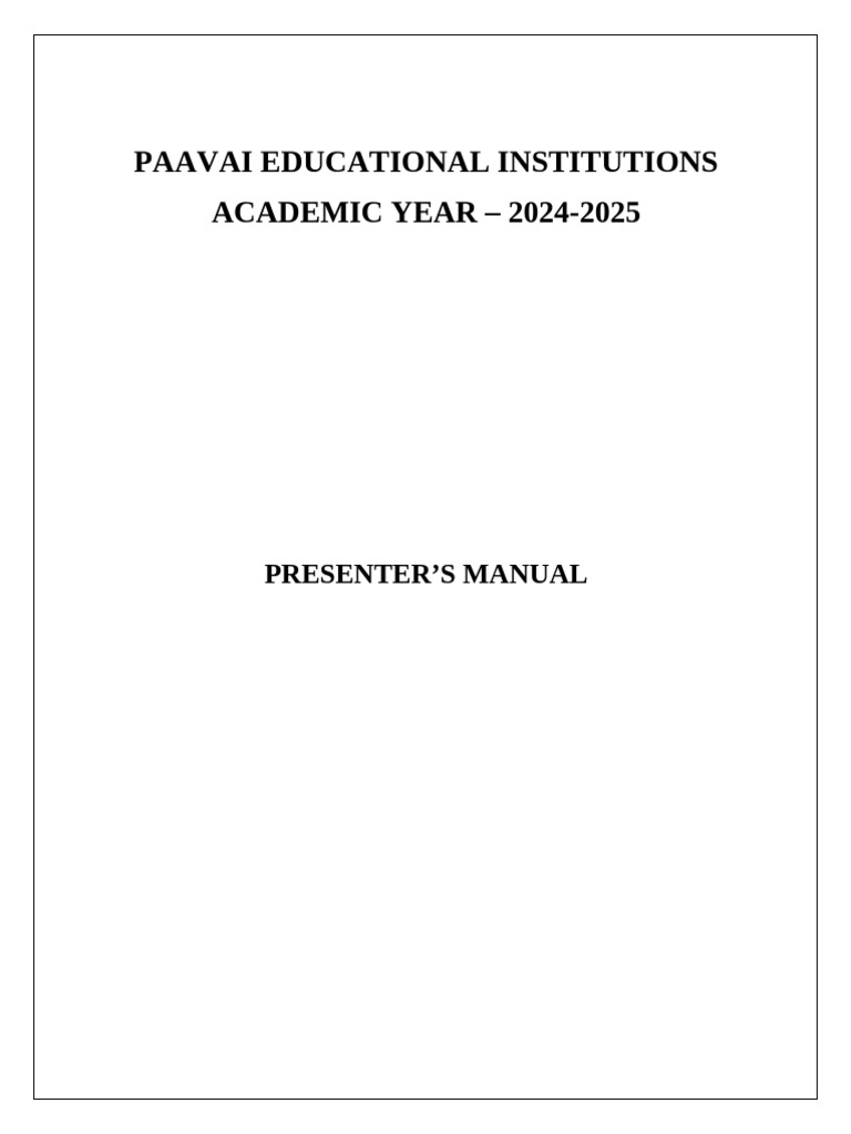 Presenter Manual | PDF