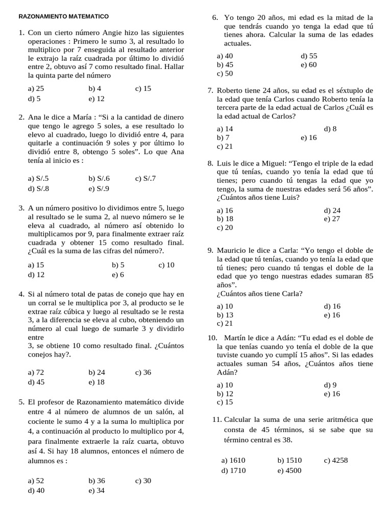 Ejercicios RM para Examen | PDF