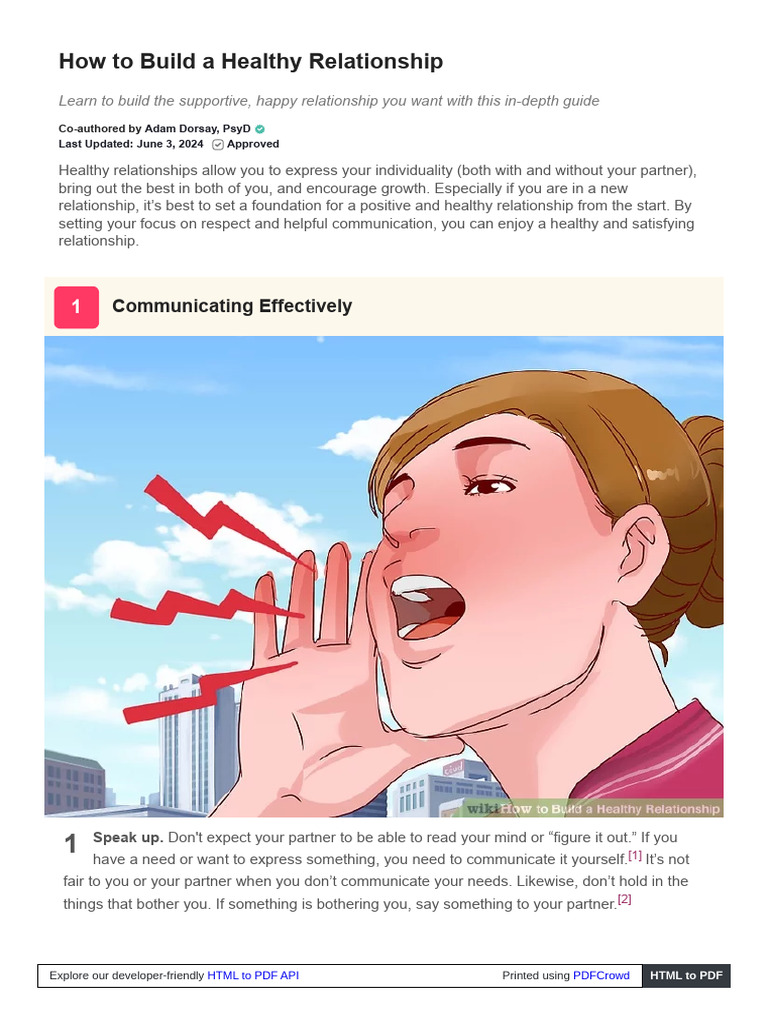 Build A Healthy Relationship | PDF