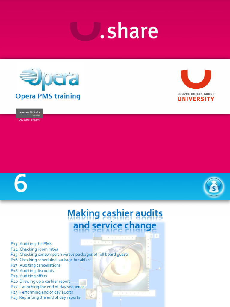 PMS MANUAL 6 Making Cashier Audits and Service Change | PDF