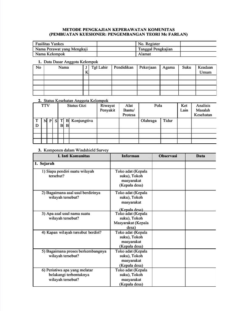 PDF Kuesioner MC Farland | PDF