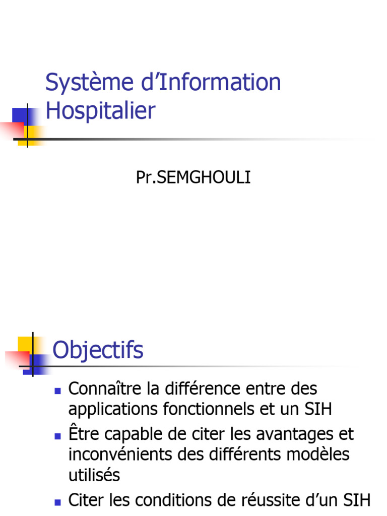 Systeme Information Hospitalier | PDF