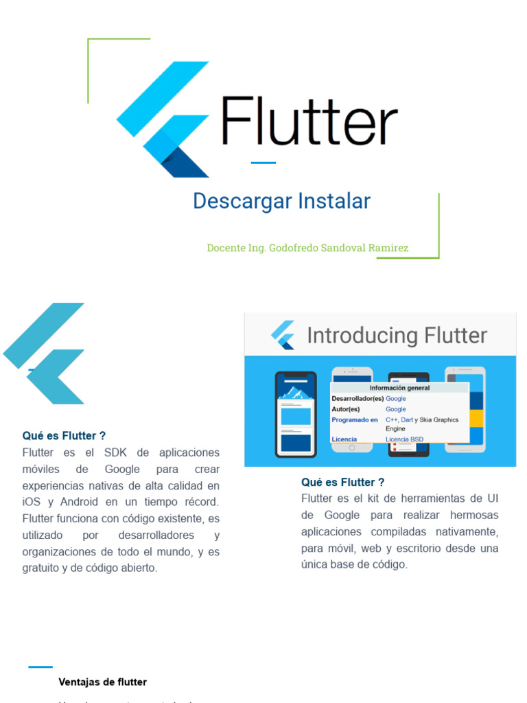Descargar Instalar Flutter | PDF