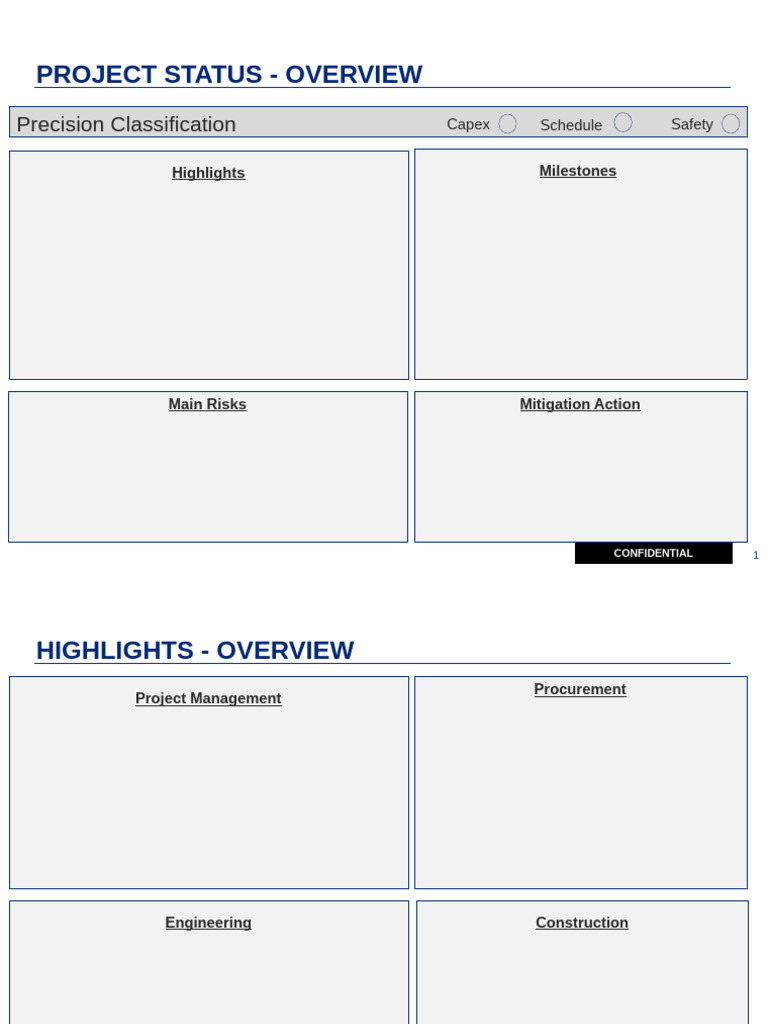 Integrated Project Execution Dashboard TEMPLATE | PDF