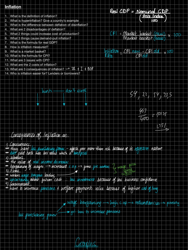 Inflation Questions A Level | PDF