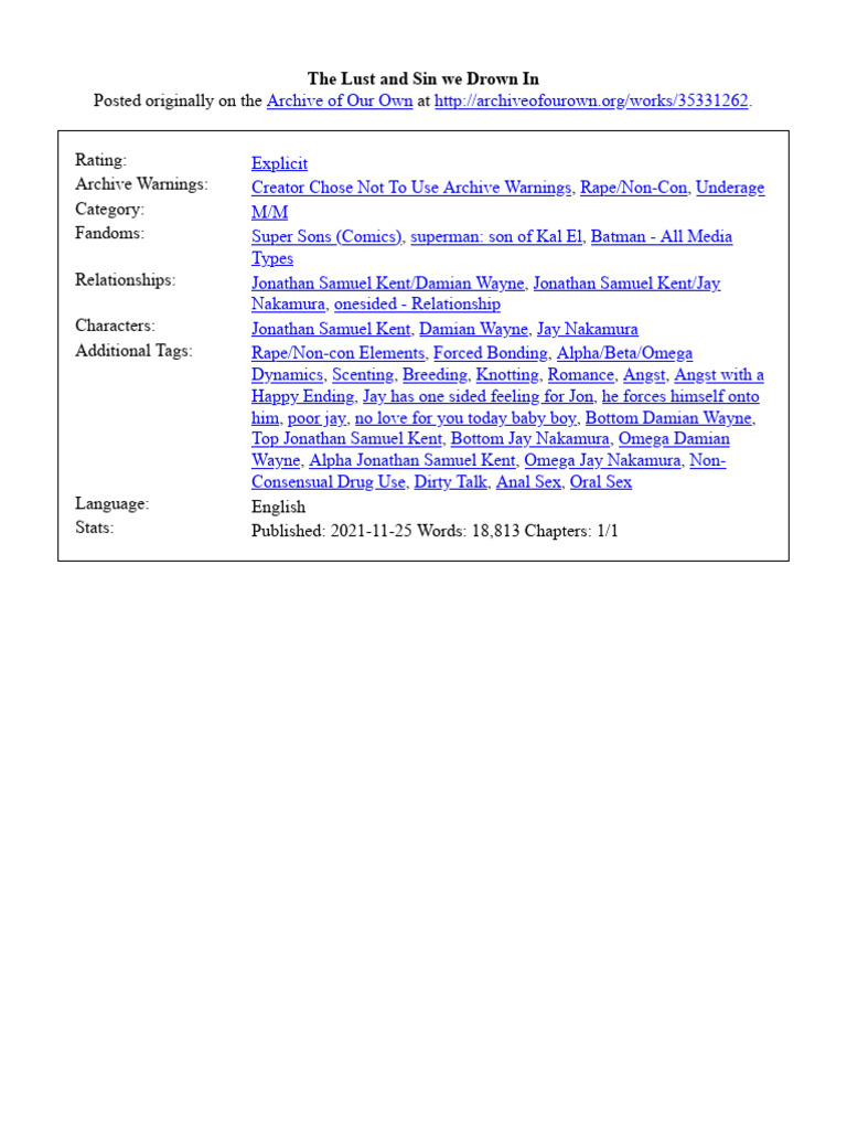 The Lust and Sin We | PDF