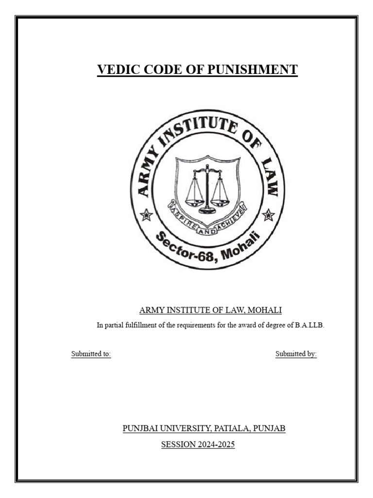 Vedic Code of Punishment | PDF | Punishments | Crimes