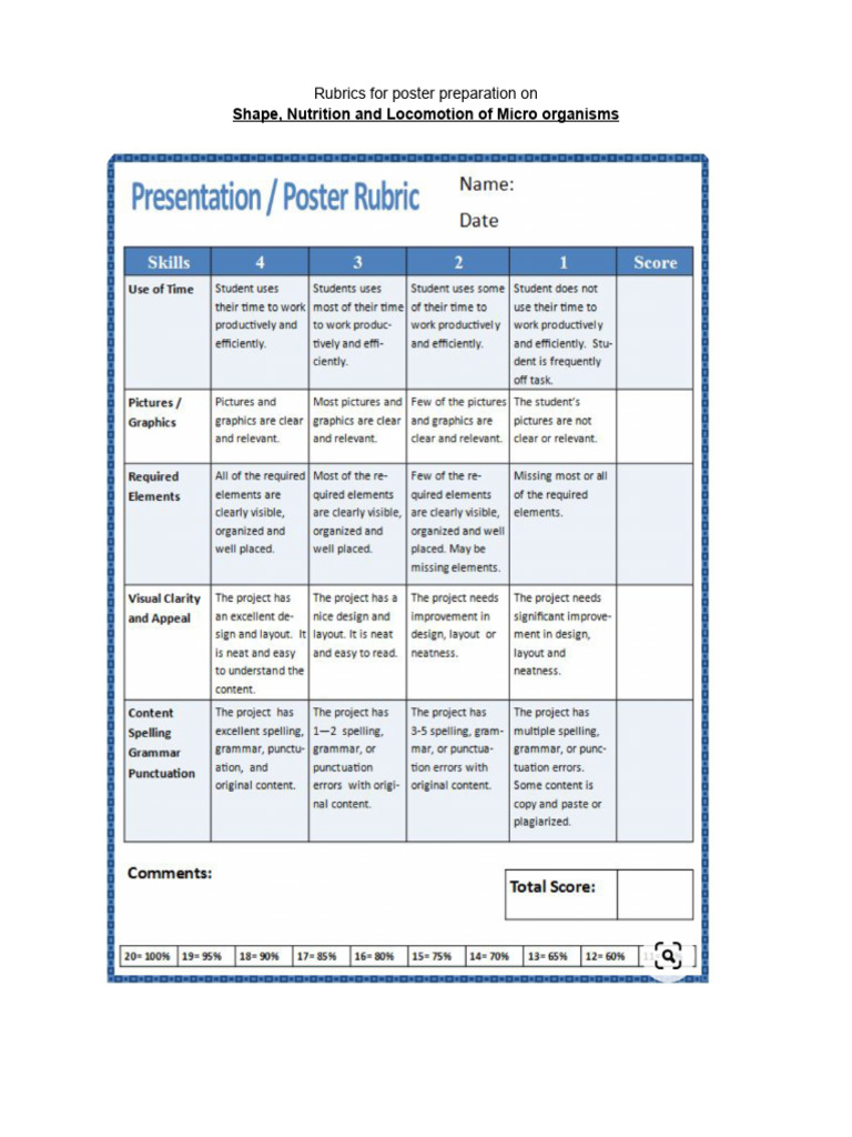 Rubrics For Poster | PDF