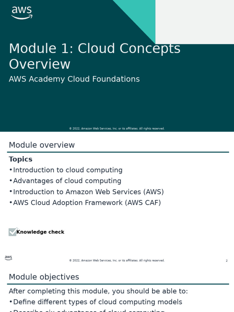 AcademyCloudFoundations Module 01 | PDF