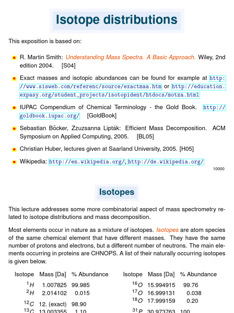 isotope-distribution | PDF