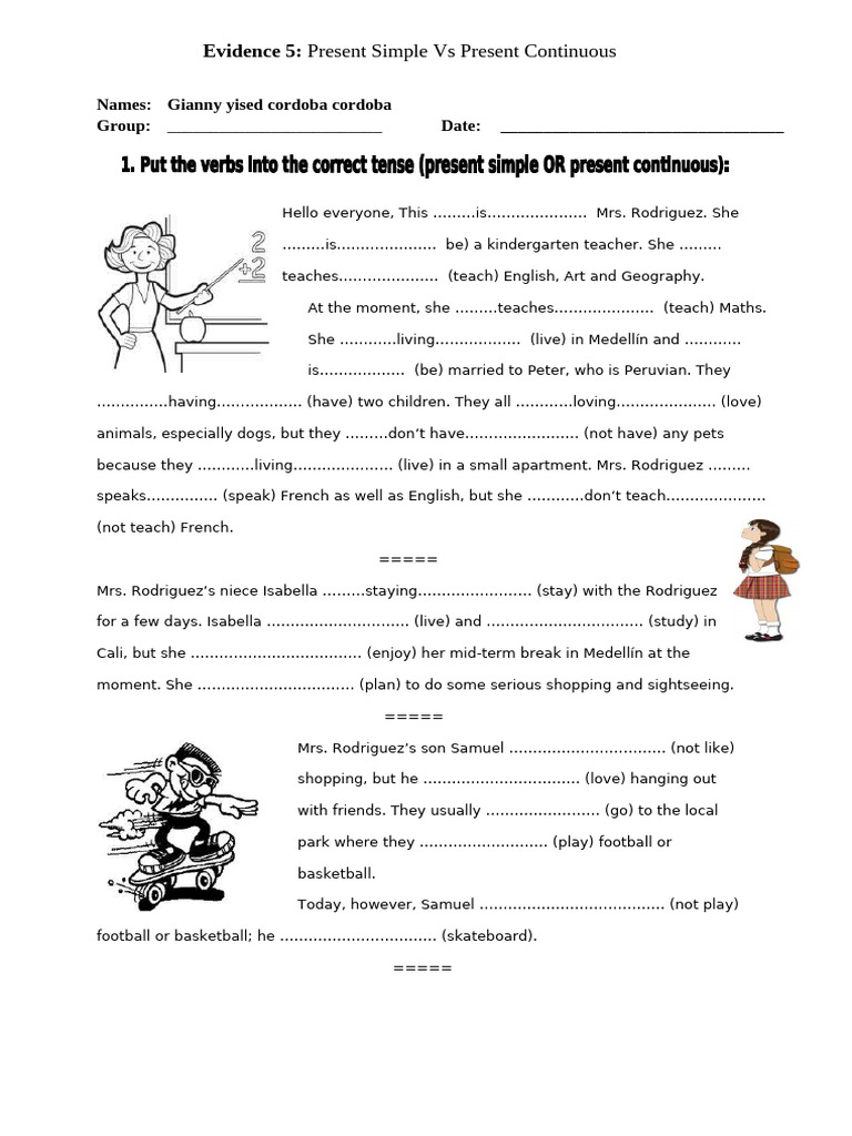 Present Simple vs. Progressive Knowledge Evidence | PDF