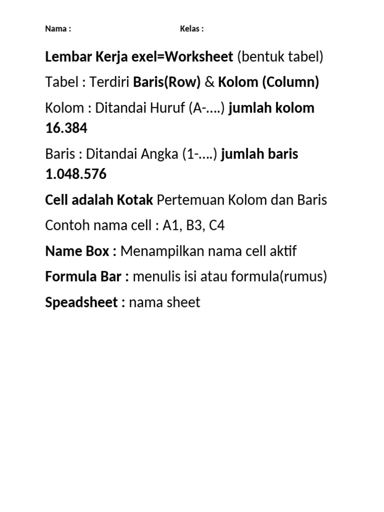 Pertemuan 2 Excel | PDF