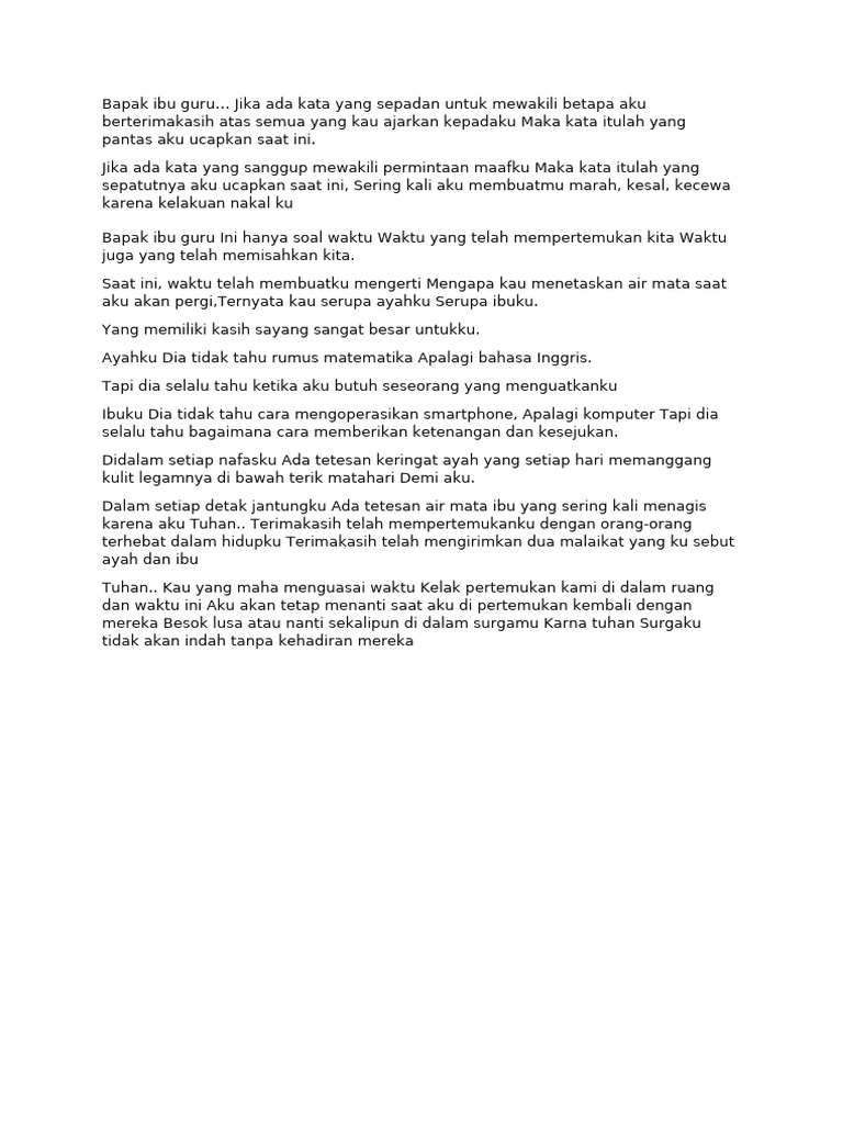 Bapak Ibu Guru | PDF