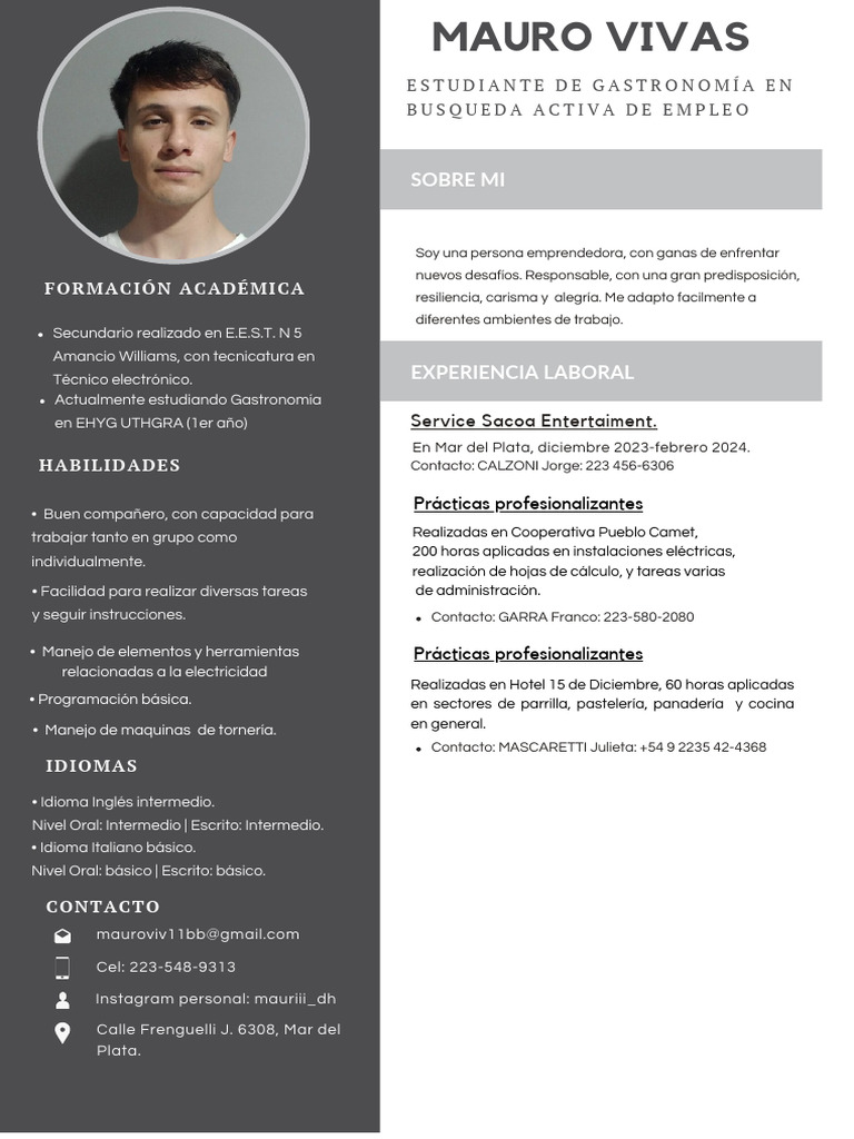 CV Vivas Mauro Actualizado | PDF