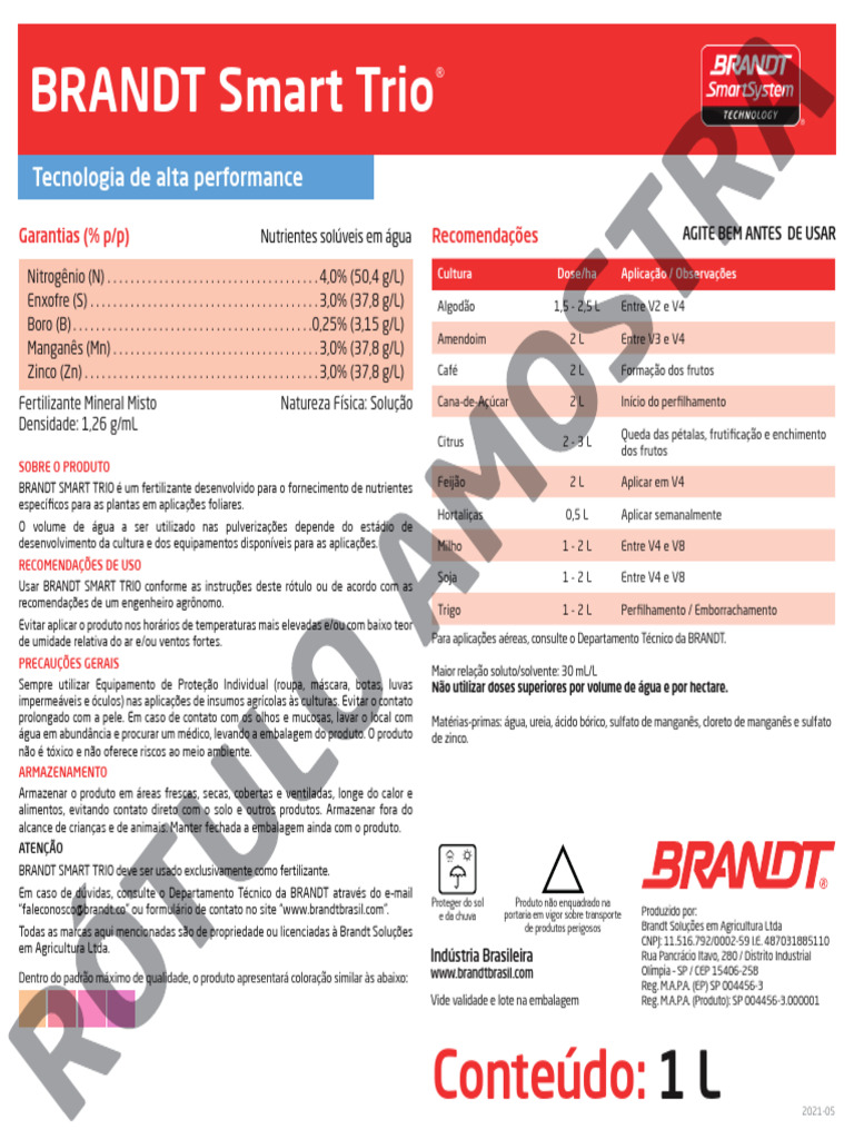 Rótulo Brandt Smart Trio 2021 05 | PDF