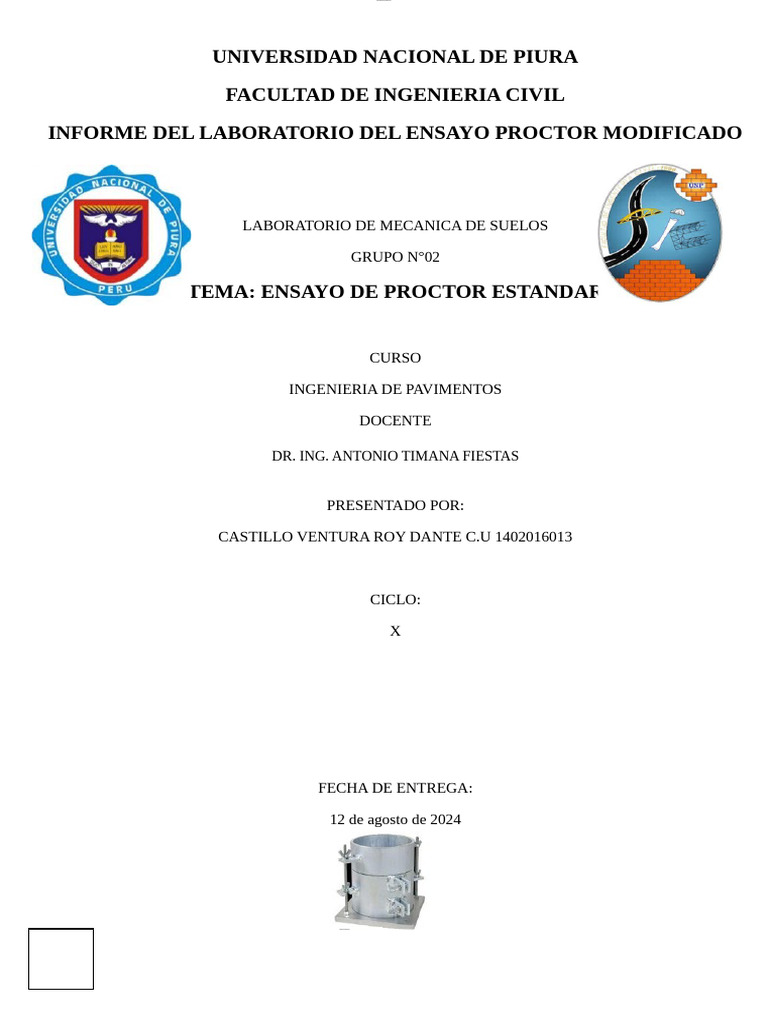 c13v Guia N04a Labmecan 01 Proctor Estandar y Modificado | PDF