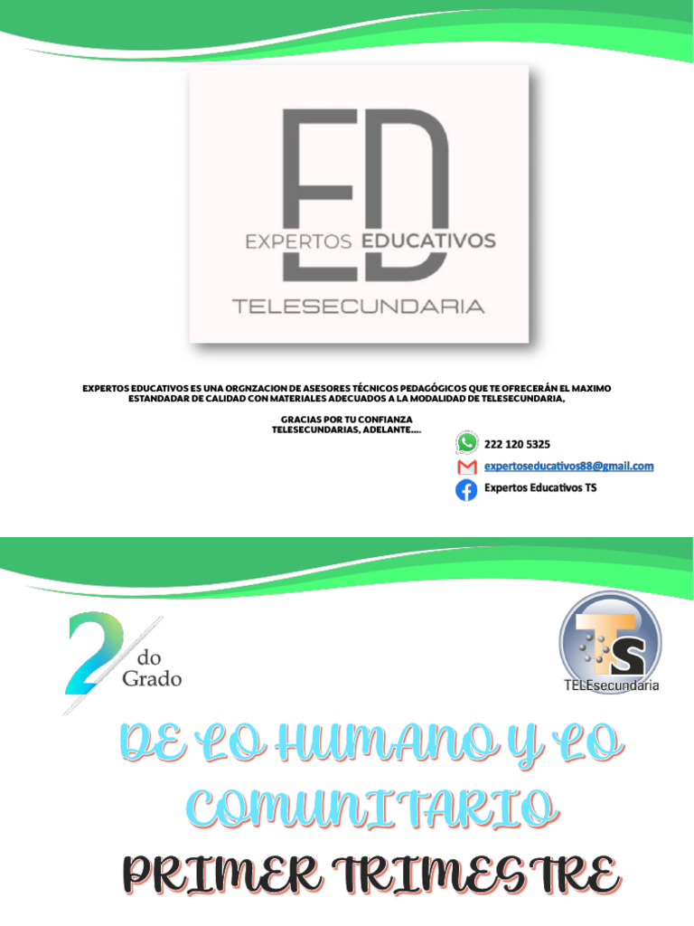 De Lo Humano y Comunitario - 1er Trimestre - 2do | PDF