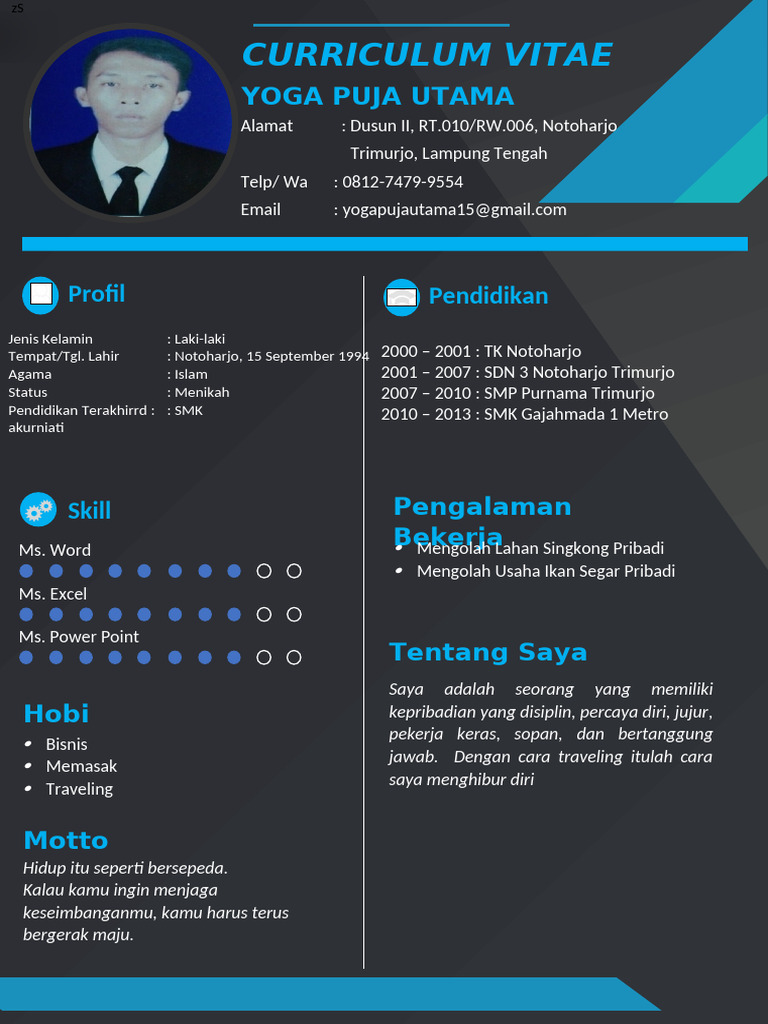 CV Yoga Puja Utama | PDF