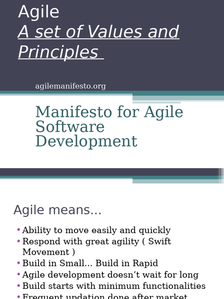 Agile Manifesto | PDF
