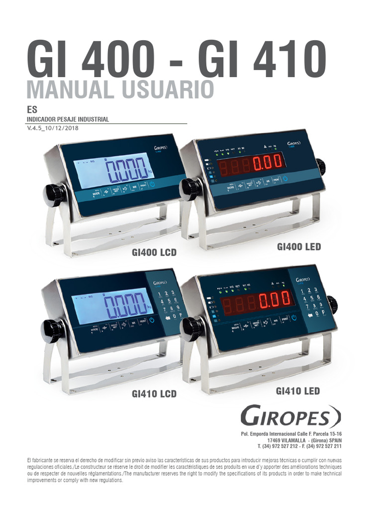 Manual Uso Gi400 | PDF