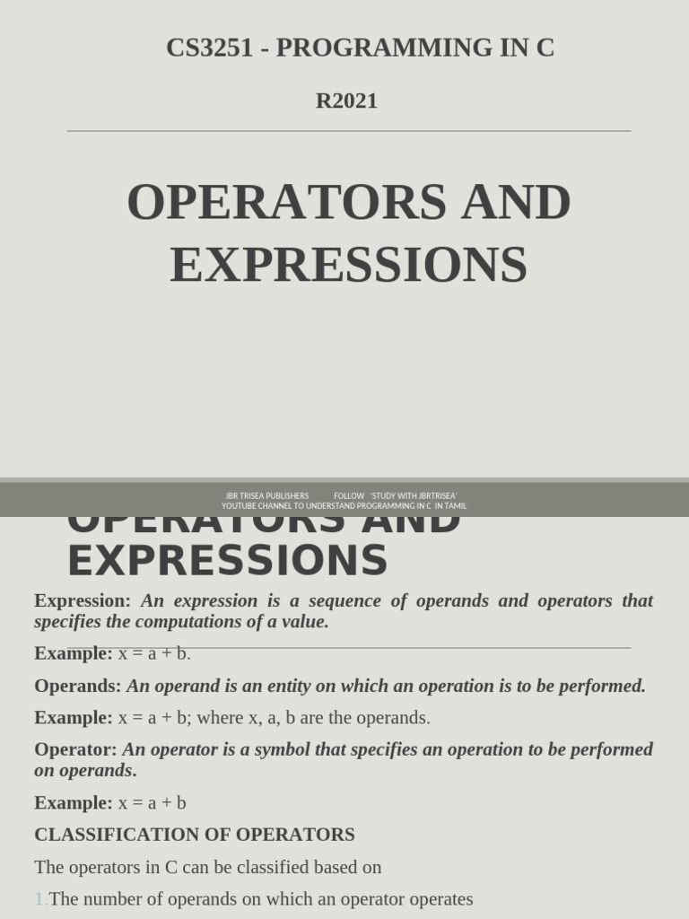 2 - Operators & Expressions | PDF