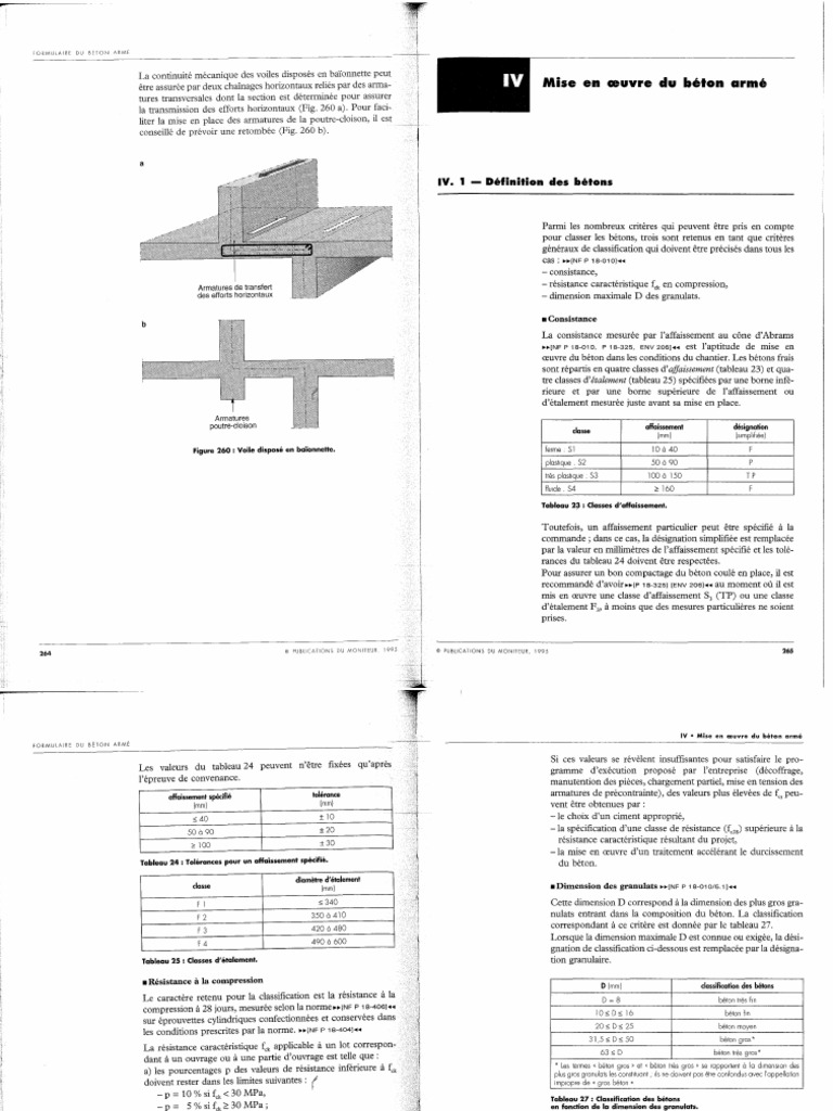 IV - Mise en Oeuvre Du Béton Armé | PDF