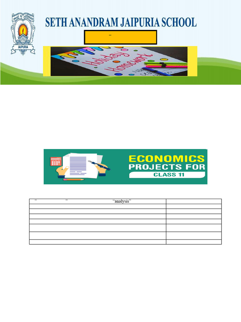 ECONOMICS-holiday Homework | PDF | Utility | Finance & Money Management