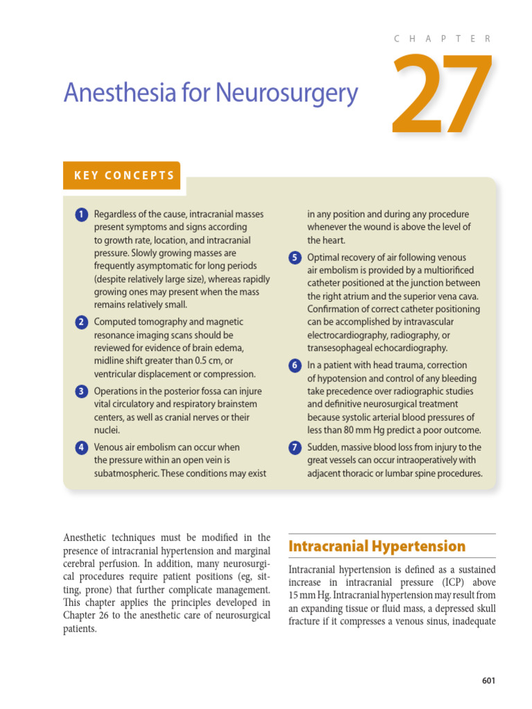 Anesthesia NCH Morgan | PDF